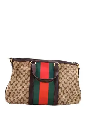 Gucci Rania Gg Canvas Convertible Top Handle Bag Medium Tote Bag - Brown