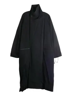 Yohji Yamamoto High-neck Zip-detail Coat - Black