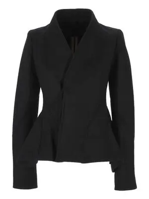 Rick Owens Wool Blazer Jacket - Black