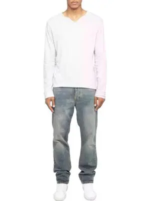 Zadig&Voltaire Monastir Henley T-shirt Long-sleeved - Grey