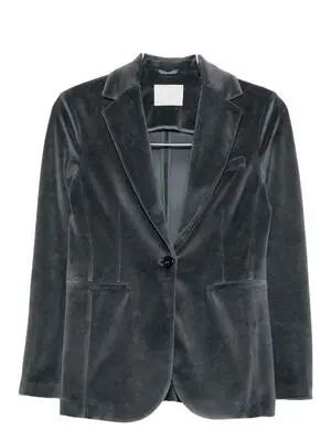 CIRCOLO 1901 Circolo 1901 Velvet Single-Breasted Jacket Blue