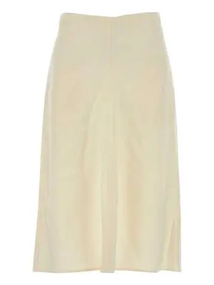 BOTTEGA VENETA Bottega Veneta Satin Wool-Blend Lined Skirt