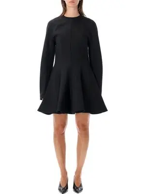 Stella McCartney STELLA MCCARTNEY Long Sleeve Fit And Flare Mini Dress Nero