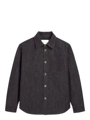 AMI Paris Classic Wool Blend Coat - Navy