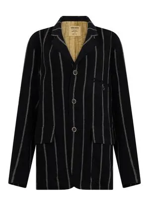 UMA WANG UMA WANG Vertical Striped Virgin Wool Blazer