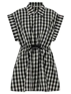 Givenchy Embroidered Poplin Shirt Dress - Checked