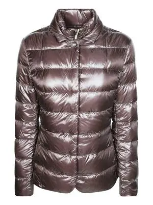 Herno HERNO Quilted Zip-Up Jacket Marrone