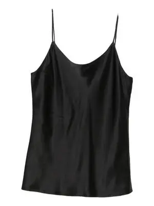 Max Mara MAX MARA Pure Silk Satin Top Nero