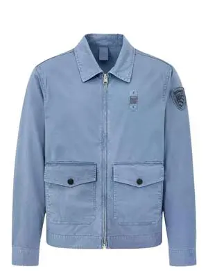 BLAUER. Blauer Logo Patch Zip-Up Jacket