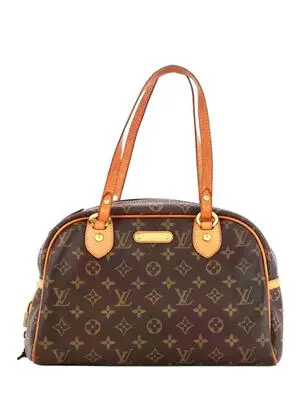 LOUIS VUITTON Monogram Canvas Pm Satchel Handbag - Brown