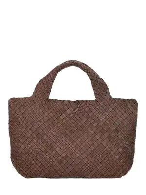 VISONA` Visona Esmeralda Woven Leather Tote Bag - Brown