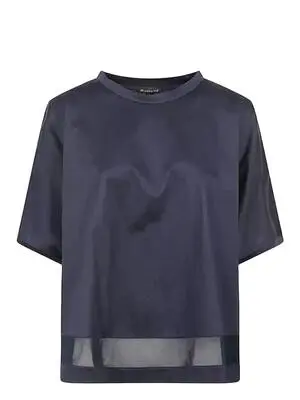Mizuiro Ind Mesh Panel Wide T-shirt - Blue