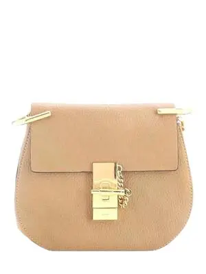 Chloé Chloé Drew Leather Mini Crossbody Bag Brown