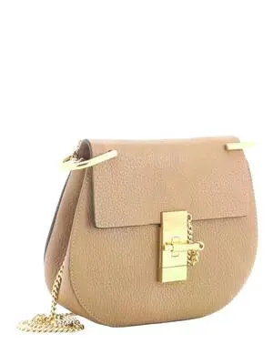 Chloé Drew Leather Mini Crossbody Bag - Brown