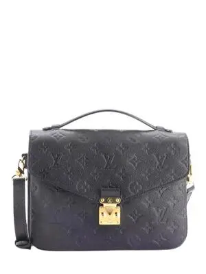 LOUIS VUITTON Louis Vuitton Pochette Metis Monogram Empreinte Leather East West Crossbody Bag Black