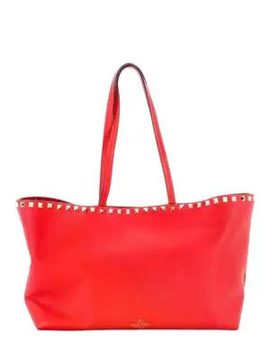 VALENTINO Valentino Garavani Rockstud Shopper Leather Medium Tote Bag