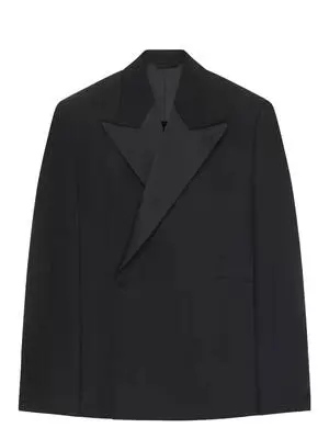 Givenchy Oversized Satin-lapel Suit Jacket - Black