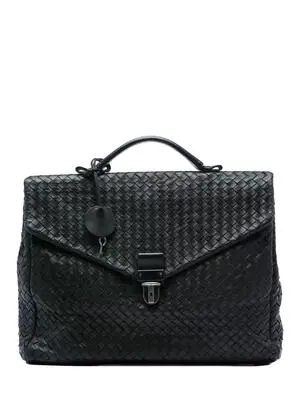 Bottega Veneta Nappa Intrecciato Business Bag - Black