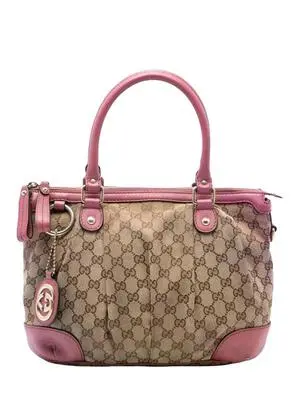 Gucci Gg Canvas Sukey Satchel - Neutrals