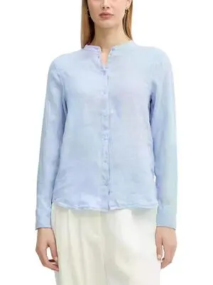 MOS MOSH Mandarin Collar Shirt - Blue