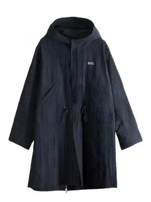 UNDERCOVER Undercover Pinstripe Hooded Coat