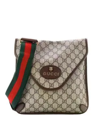 Gucci Neo Vintage Envelope Messenger Gg Coated Canvas Medium Crossbody Bag - Brown