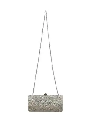 Rodo Crystal-embellished Clutch Bag - Silver