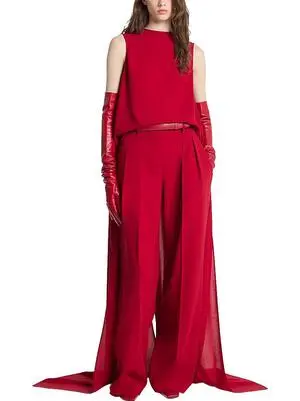 Michael Kors Opera Wool Blouse - Ruby