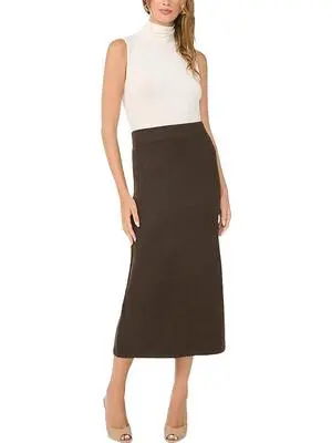 1.State Midi Sweater Skirt - Chocolate