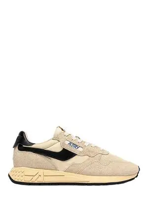 AUTRY Reelwind Suede Sneakers - Ecru/black