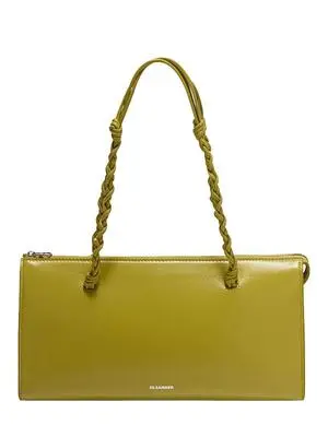 JIL SANDER Tangle Tent Small Leather Shoulder Bag - Chartreuse