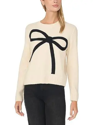CECE DUPRAZ Crewneck Sweater With Bow Detail - Birch