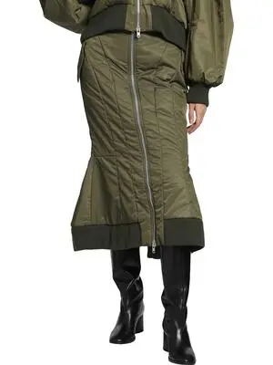 Simone Rocha Padded Sculpt Bomber Skirt - Green
