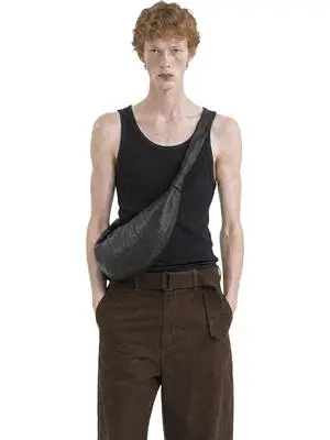 LEMAIRE Ribbed Cotton Jersey Tank Top - Black