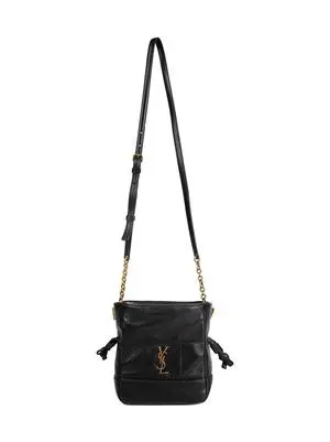 Saint Laurent Jamie Mini Shoulder Pouch In Lambskin - Black