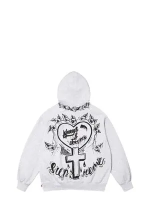 Supreme Fw26 Forever Hooded Sweatshirt - Heather Grey