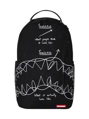 SPRAYGROUND Success Scribble Shark Backpack - Black/white