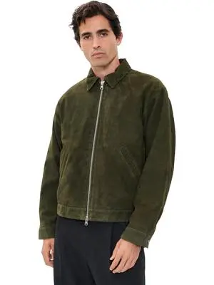 Nn07 Petrus Suede Jacket - Shadow Moss
