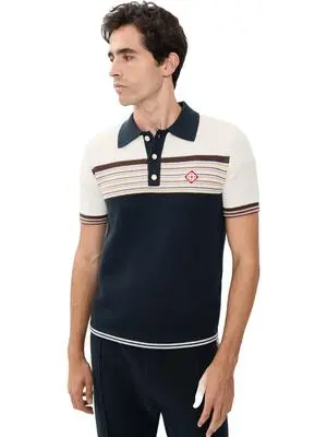 Casablanca Cafe Stripe Polo Shirt - Multi