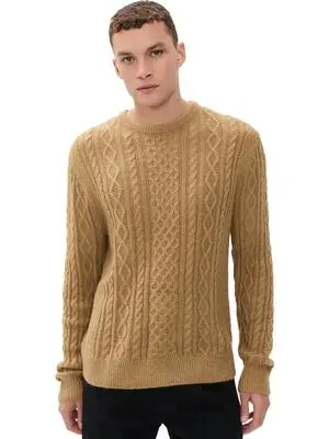 RHYTHM Mohair Fisherman's Knit Sweater - Sand