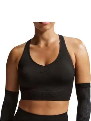 Nike Pro Seamless Dri-fit Cropped Tank Top - Black