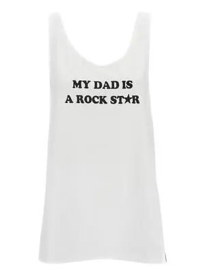 Stella McCartney My Dad Is A Rock Star" Sleeveless Top - White