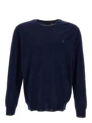 Polo Ralph Lauren Merino Wool Long Sleeve Crew Neck Sweater - Blu