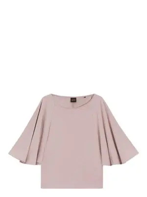 Hugo Boss Loose-fit Cupro T-shirt With Raglan Sleeves - Light Pink
