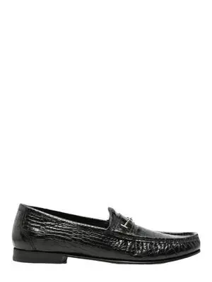 TOM FORD Tom Ford Round Toe Loafers With Metal Buckle