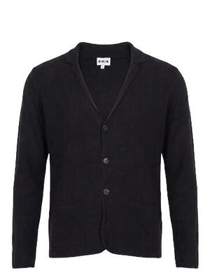 BERNA Cotton Knit Cardigan - Black