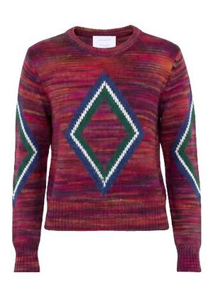 DANIELE FIESOLI Multicolor Merino Wool And Polyamide Crewneck Sweater - Pink