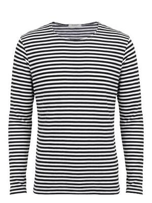 Crossley Striped Cotton Crewneck Sweater - Blue
