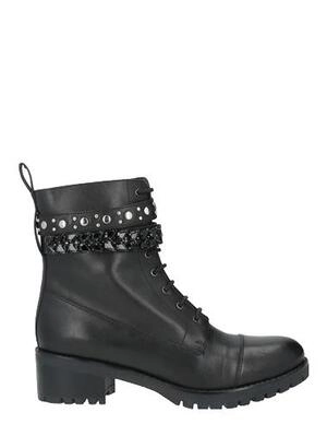 Cosmoparis Leather Lace-up Ankle Boots - Black