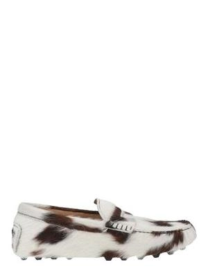 TOD'S Calf Hair Penny Loafers - Ivory